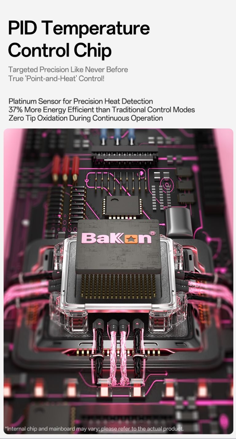 BK606A Protable Digital Display Soldering Iron Pink Color – Bakon Tools